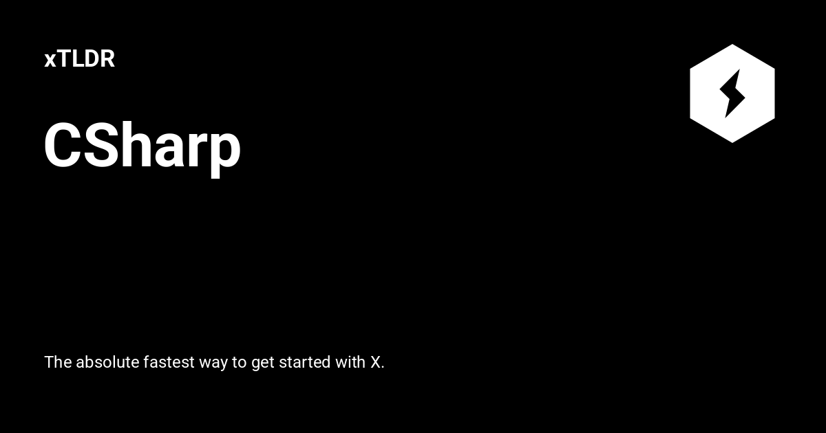 CSharp - xTLDR