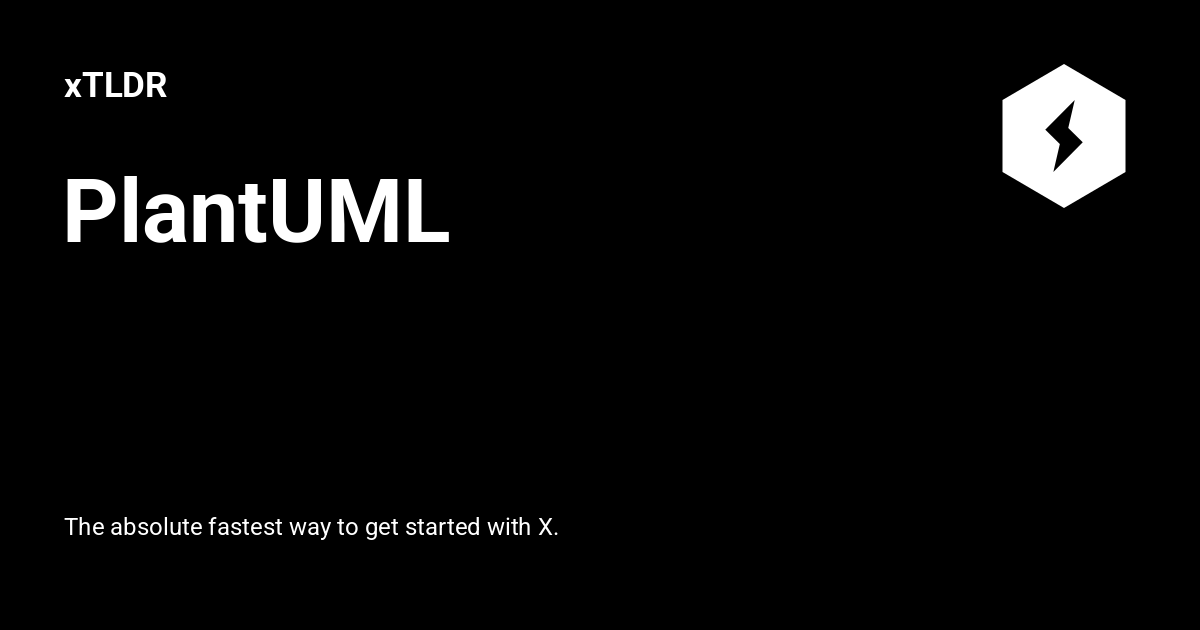 PlantUML - xTLDR